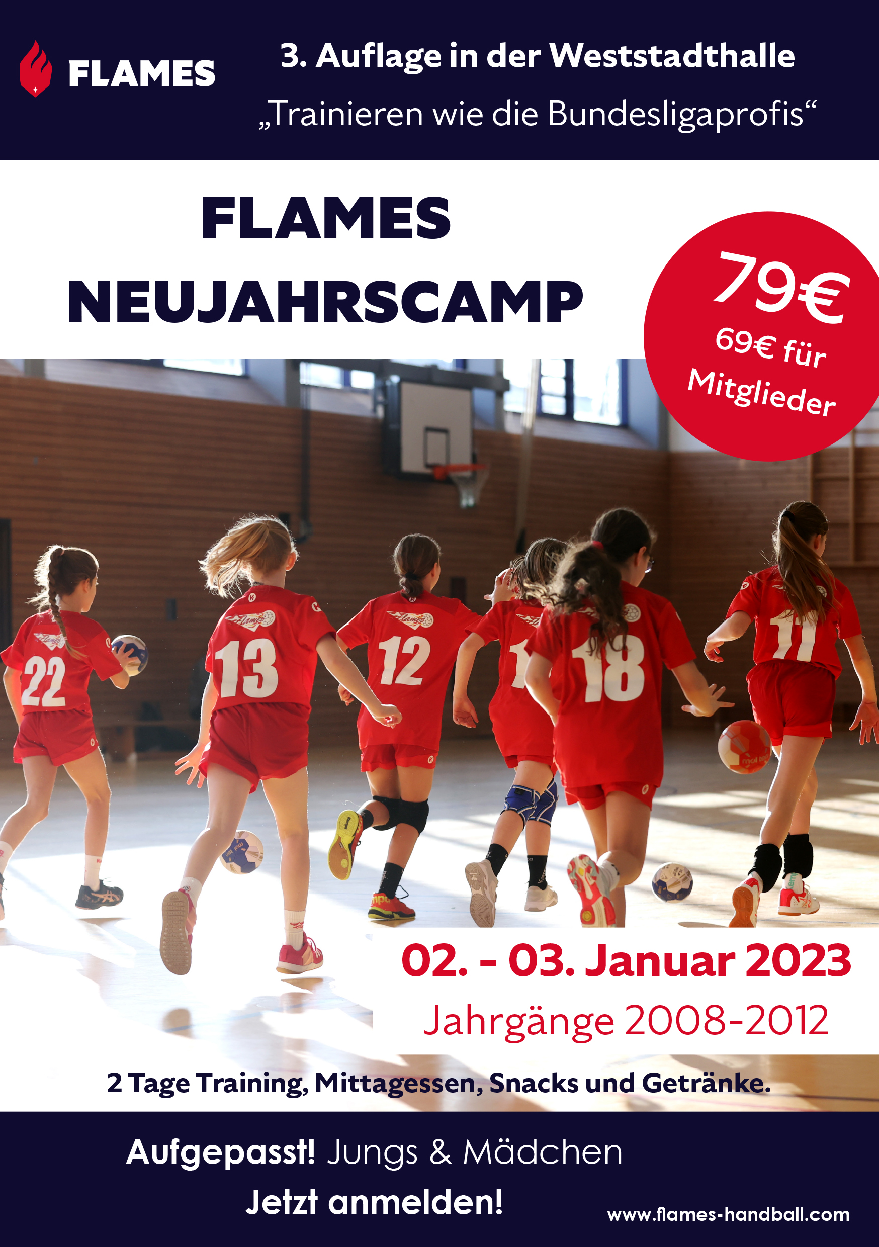 3. FLAMES NEUJAHRSCAMP vom 02.–03.01.2023 – Flames Handball